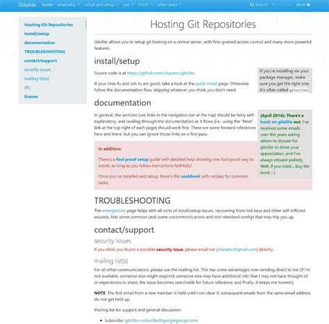 Gitolite Self Hosted Software Development Tool Project Management