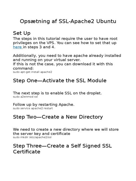 Opsætning Af Ssl Apache Pdf Public Key Certificate Transport