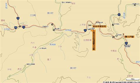 上浮穴郡久万高原町観光地図