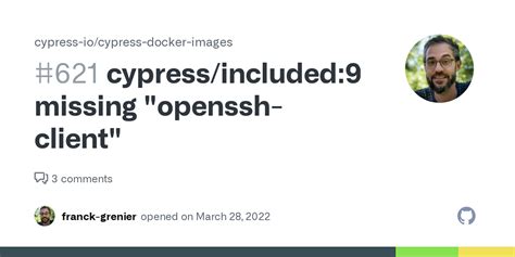 cypress included 9 5 2 missing openssh client · issue 621 · cypress io cypress docker images