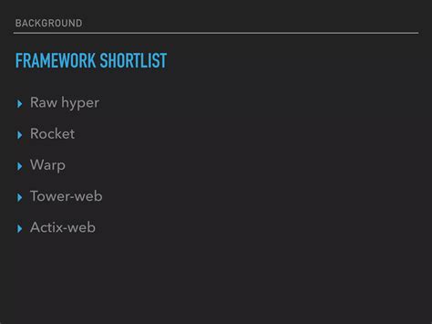 The State Of Rust Web Frameworks Ppt