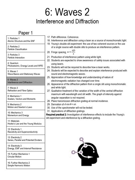 Waves 2 Interference And Diffraction Pdf Diffraction Wavelength