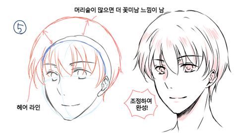 미남 이상적인 꽃미남을 그릴 수 있다 얼굴 및 체격의 핵심 캐릭터 그림 꿀팁사전
