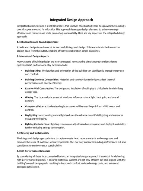 Integrated Design Approach Pdf