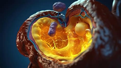 인간 담낭 및 췌장 해부학 프리미엄 사진