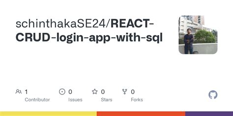 GitHub SchinthakaSE REACT CRUD Login App With Sql