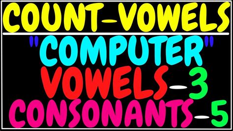 Count Vowels And Consonants In A Word String Java Icse X Class