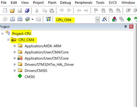 Solved How To Create Multicore Mdk Arm Project Using Stm3 Stmicroelectronics Community