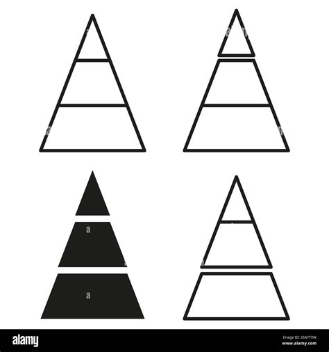 Pyramid Structure Icons Geometric Triangular Shapes Abstract