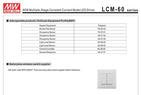 Well Power Supply Lcm 60 60w Multiple Stage Constant Current Mode Led Driver