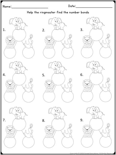 Decomposing Numbers Kindergarten Worksheet Printable Pdf Template
