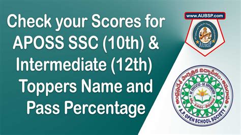 APOSS Result Out Check AP Open Babe SSC Inter Results Apopenbabe Ap Gov In AUBSP
