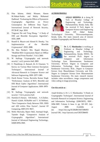 A Study On Cryptographic Techniques PDF Information And Network Security Computing