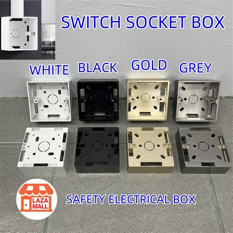 GOLD GREY BLACK WHITE SWITCH SOCKET BOX NUT BOX PVC PLUG SOCKET BOXES ELECTRICAL BASE BOX