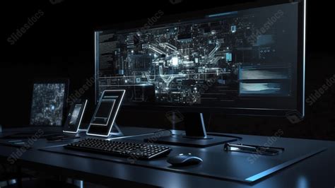 Best Monitoring System Powerpoint Background For Presentation