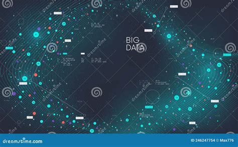 Futuristic Neural Network Of Trigonometric Figures Points And Polygons
