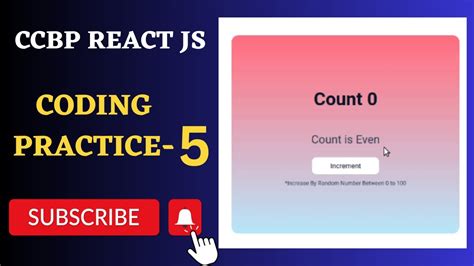 Even Odd App Coding Practice 5 REACT JS NxtWave CCBP 4 0 YouTube