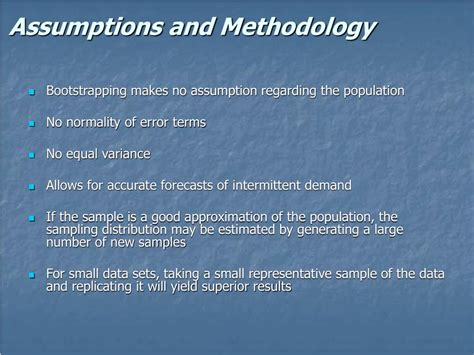 Ppt Alternative Forecasting Methods Bootstrapping Powerpoint