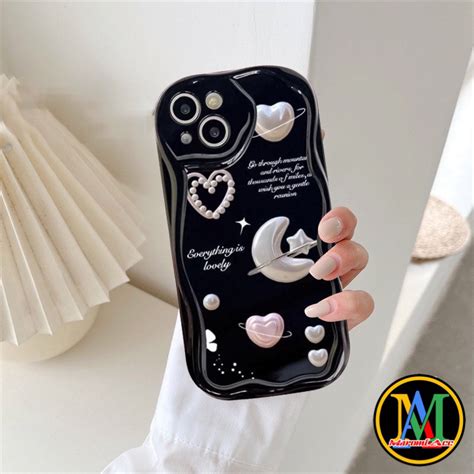 Jual M026 Soft Case Cute Glossy Lovely Heart Black Realme 5 5i 5s C1 C2