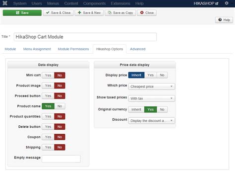 Hikashop Content Display On The Front End