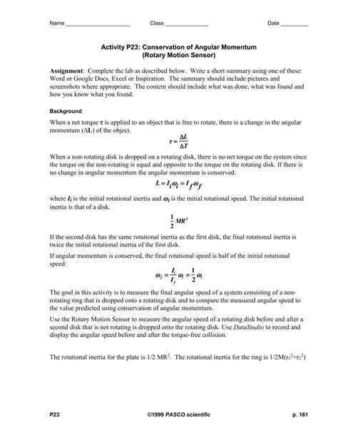 Worksheet Torque Rotational Inertia And Angular Momentum Worksheets Library