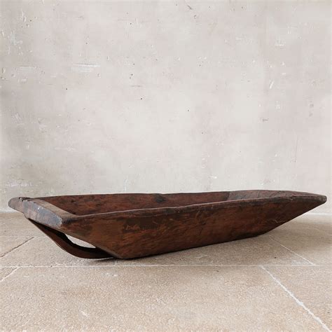Großer Antiker Holztrog Wabi Sabi Piet Jonker