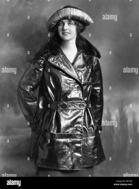 Constance Binney Modeling A Very Smart Leather Jacket Suitable For