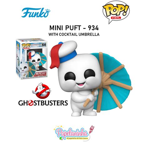 Funko Pop Ghostbusters Mini Puft With Ice Cocktail Umbrella 934 Shopee Brasil
