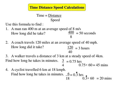 PPT Time Distance Speed Calculations PowerPoint Presentation Free Download ID 695981