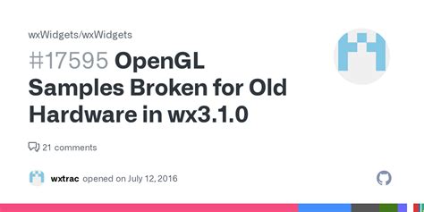 Opengl Samples Broken For Old Hardware In Wx310 · Issue 17595