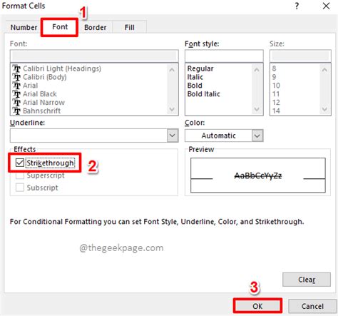 How To Add Strikethrough Formatting In Excel