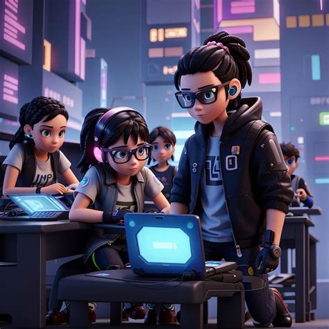 Cyberpunk Coding Bootcamp Premium Ai Generated Image