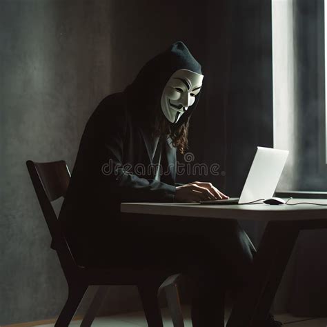 Anonymous Hacker With White Hoodie Concept Of White Hat Ethical Hacker Hacking Cybersecurity