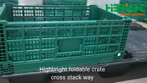 High Quality Foldable Stackable Plastic Crates For Fruit And Vegetables