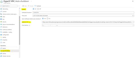 Azure Vm Configure Auto Shutdown To Send Notifications On Ms Teams