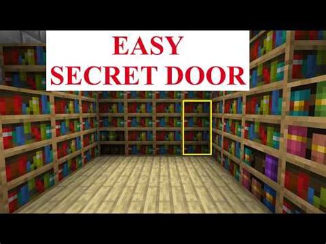 Easy Secret Bookshelf Door Tutorial For Minecraft Bedrock Youtube