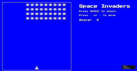 Space Invaders Codesandbox