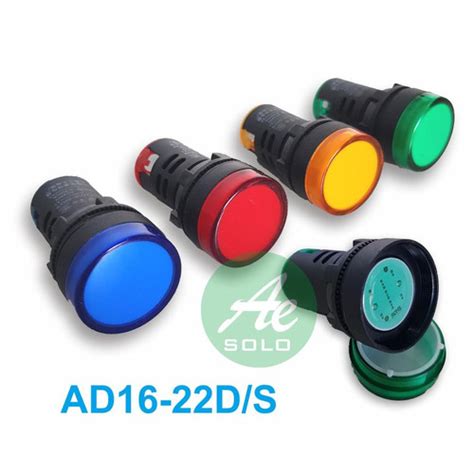 Jual Pilot Lamp LED 22mm 220V AC AD16 22DS Ekonomis Lampu Indikator 22mm Kuning Jakarta