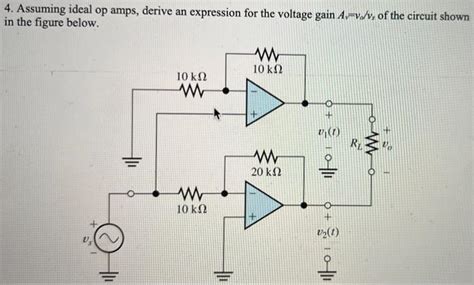 Solved Assuming Ideal Op Amps Derive An Expression For Chegg