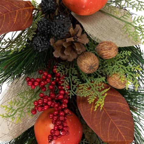 Northlight 24 Autumn Harvest Pine Berry And Pomegranate Wreath Unlit 10000 Kroger