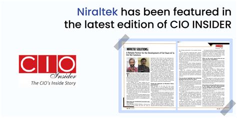 Niraltek Has Been Featured In The CIO INSIDER Niraltek Blog