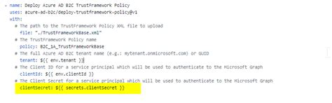azure ad b2c uploading custom policies via github actions microsoft qanda