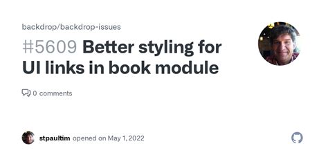 better styling for ui links in book module · issue 5609 · backdrop backdrop issues · github