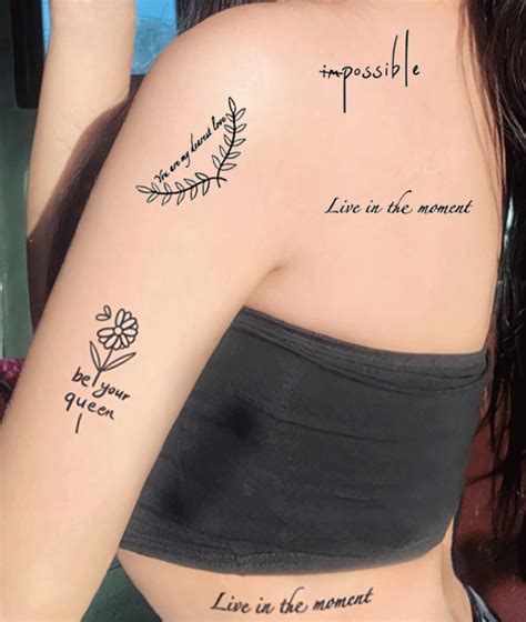 🌟2장set🌟 반영구 레터링 포인트 바디 셀프 타투 스티커 세트 T 81 에이블리