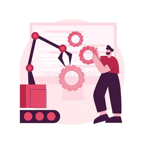 Collaborative Robotics Abstract Concept Vector Illustration Stock Vector Illustration Of