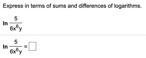 Solved Express In Terms Of Sums And Differences Of Chegg Com