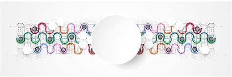 Abstract Technology Concept Circuit Board High Vector Image