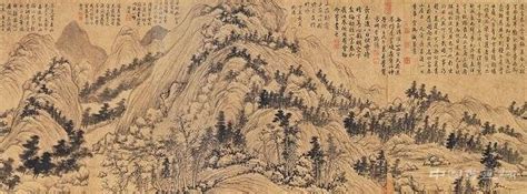 富春山居图前半卷 富春山居图放大 富春山居图全卷 大山谷图库