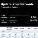 2 5GBase T PCIe Network Card Up To 2500Mbps PCIe Ethernet Card For PC Power Your Setup With