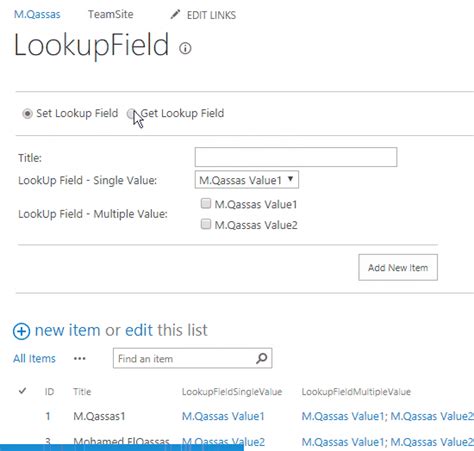Work With Sharepoint Lookup Field Programmatically